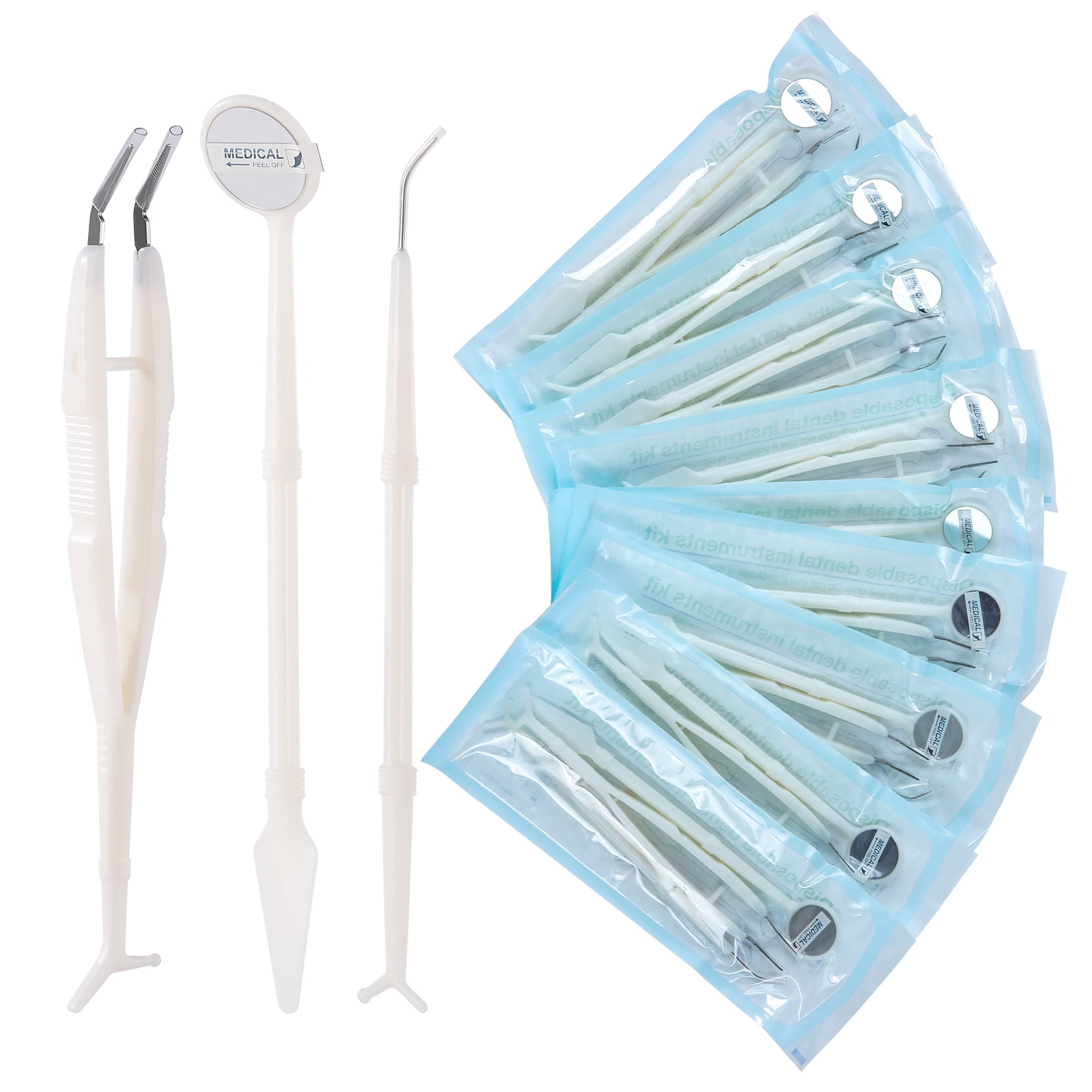 JMU Disposable Dental Examination Kit, Oral Care Teeth Cleaning Tools ...