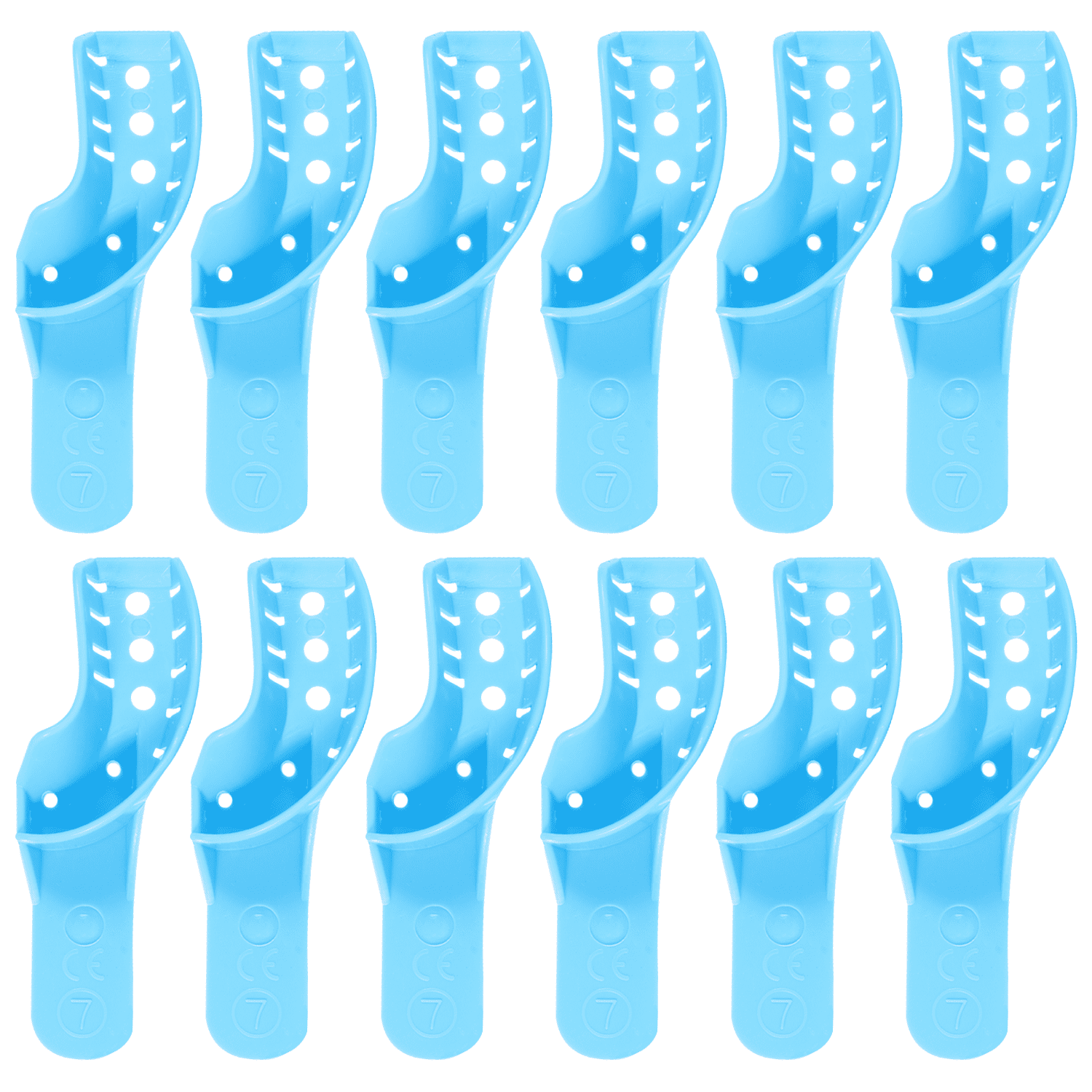 JMU Disposable Impression Dental Tray, Quadrant UI Right, 12Pcs/Bag ...