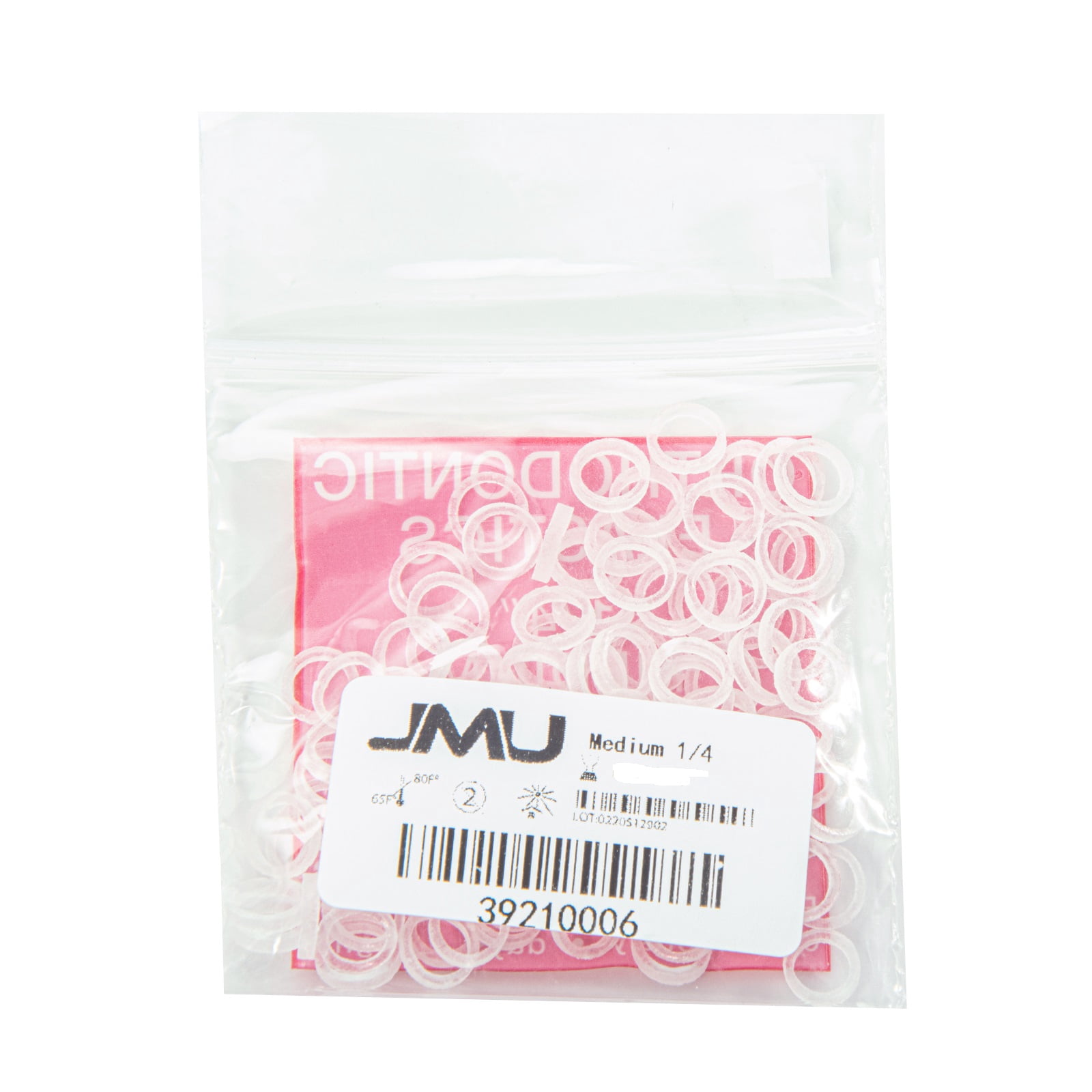 JMU Orthodontic Intra Oral Elastic Latex Free, 1/4" Medium, Clear, 100 ...