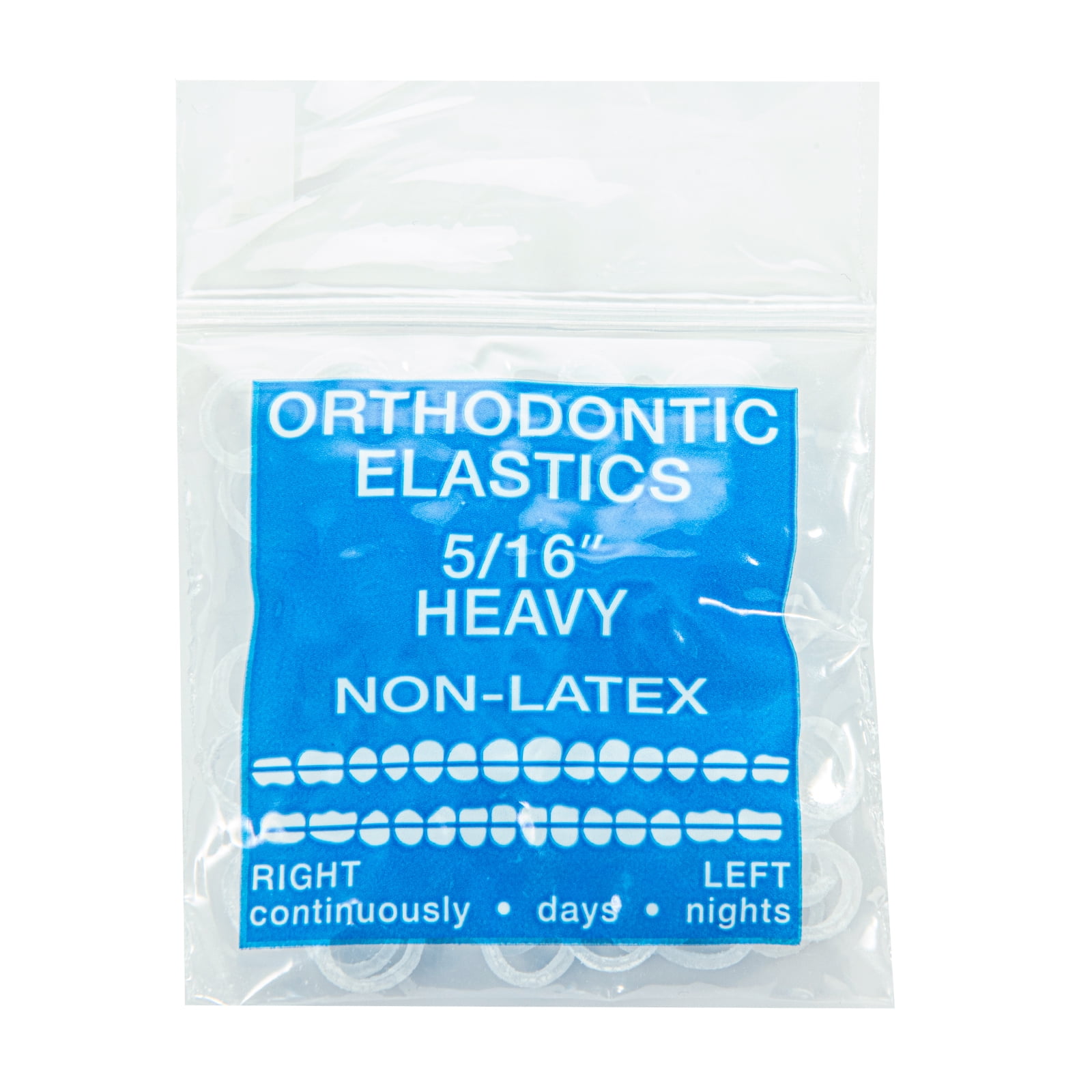 JMU Orthodontic Intra Oral Elastic Latex Free, 5/16" Heavy, Clear, 100/Bag - Walmart.com