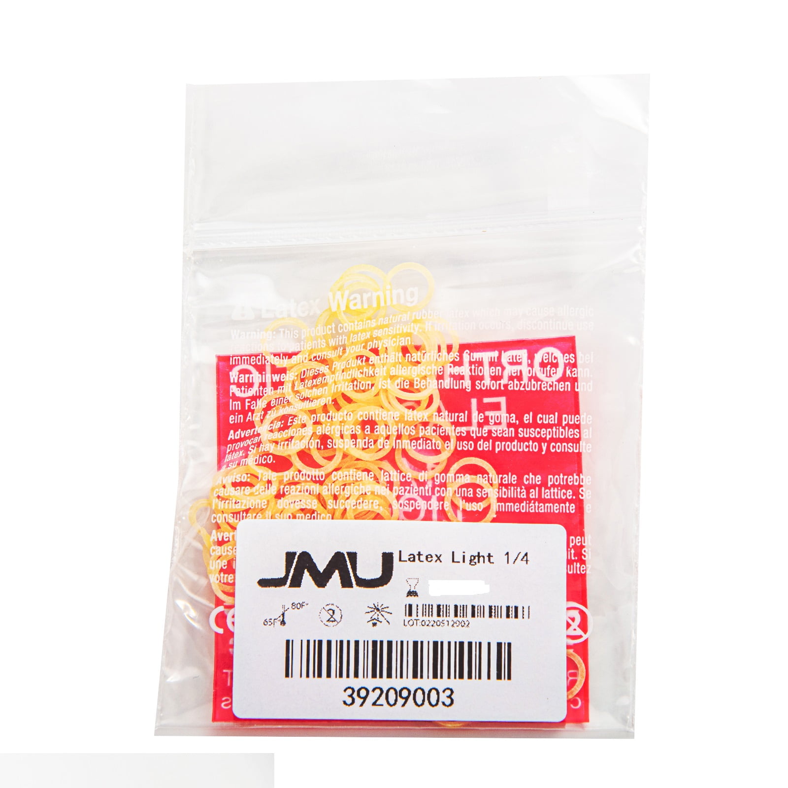 JMU Orthodontic Intra Oral Elastic Latex Rubber Bands, 1/4" Light, Yellow, 100/Bag - Walmart.com