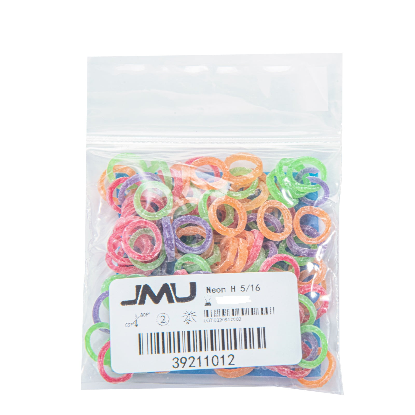 JMU Orthodontic Intra Oral Elastic Neon Non-Latex, 5/16" Heavy, Asorted Colors, 100/Bag ...