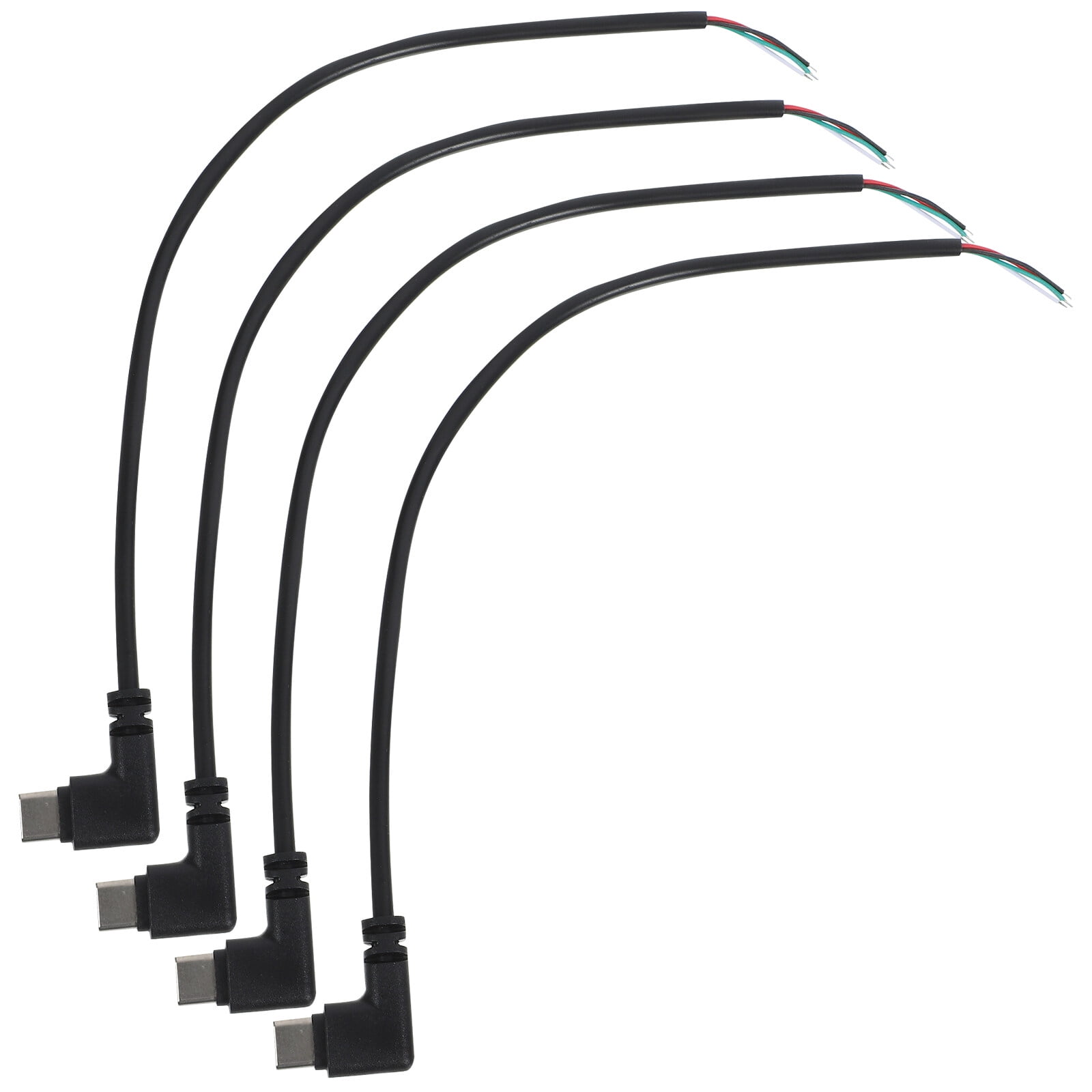JMXANG 4Pcs Short Right Angle USB Cable C to 4 Pin Bare Wire Open End ...