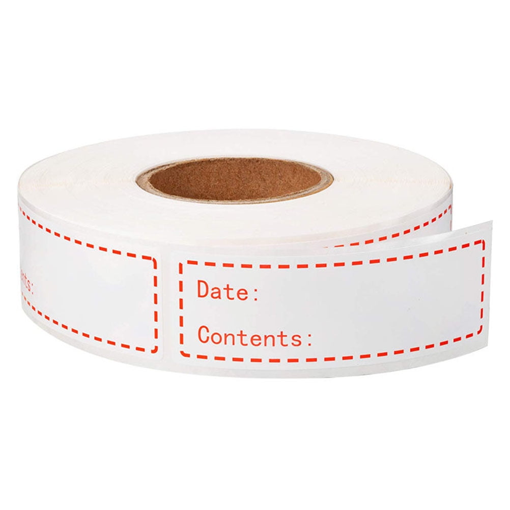 JMXIANG 1 Roll/500pcs English Record Date Stickers Practical Classified ...