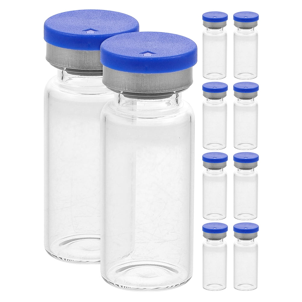JMXIANG 10pcs Glass Sample Vial Liquid Sampling Small Glass Bottle ...