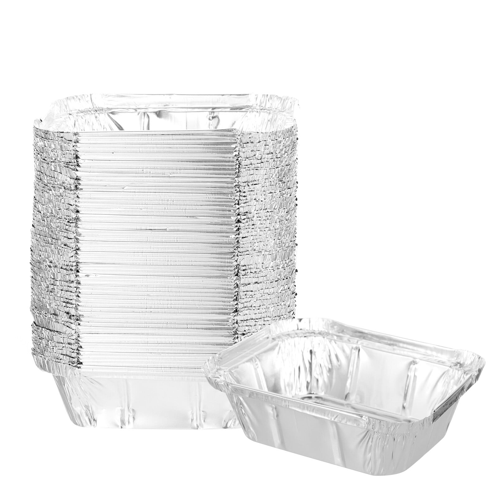 JMXIANG 125pcs Disposable BBQ Drip Pan One-off Takeaway Packing Boxes ...