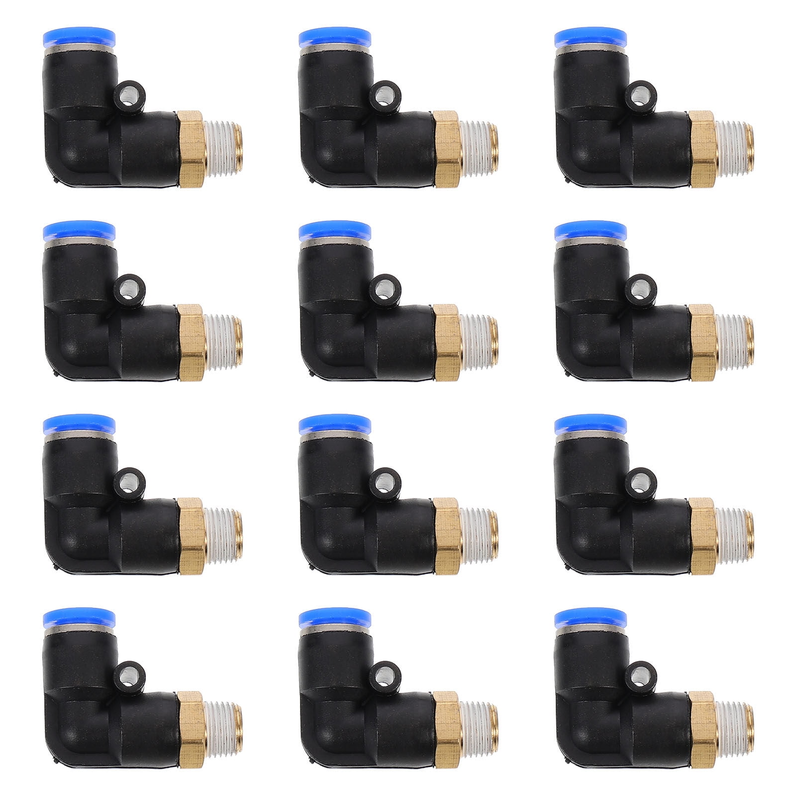 JMXIANG 12pcs 90 Degree Air Pipe Joint Right Angle Tube Connectors ...