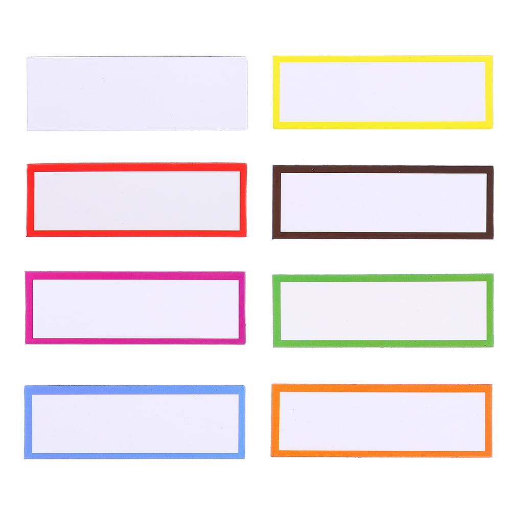JMXIANG 40pcs Writable Dry Erase Magnetic Labels Magnetic Name Plate ...