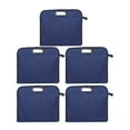 JMXIANG 5pcs Oxford Cloth Bag Zipper B4 Files Pouch Portable Documents ...