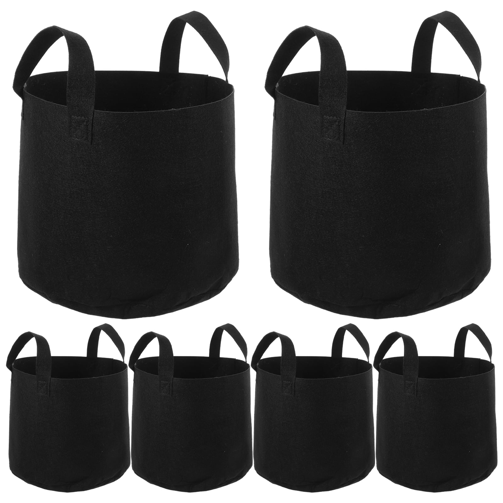 JMXIANG 6 Pcs Felt Planting Bag Breathable Plants Growing Bag Portable ...