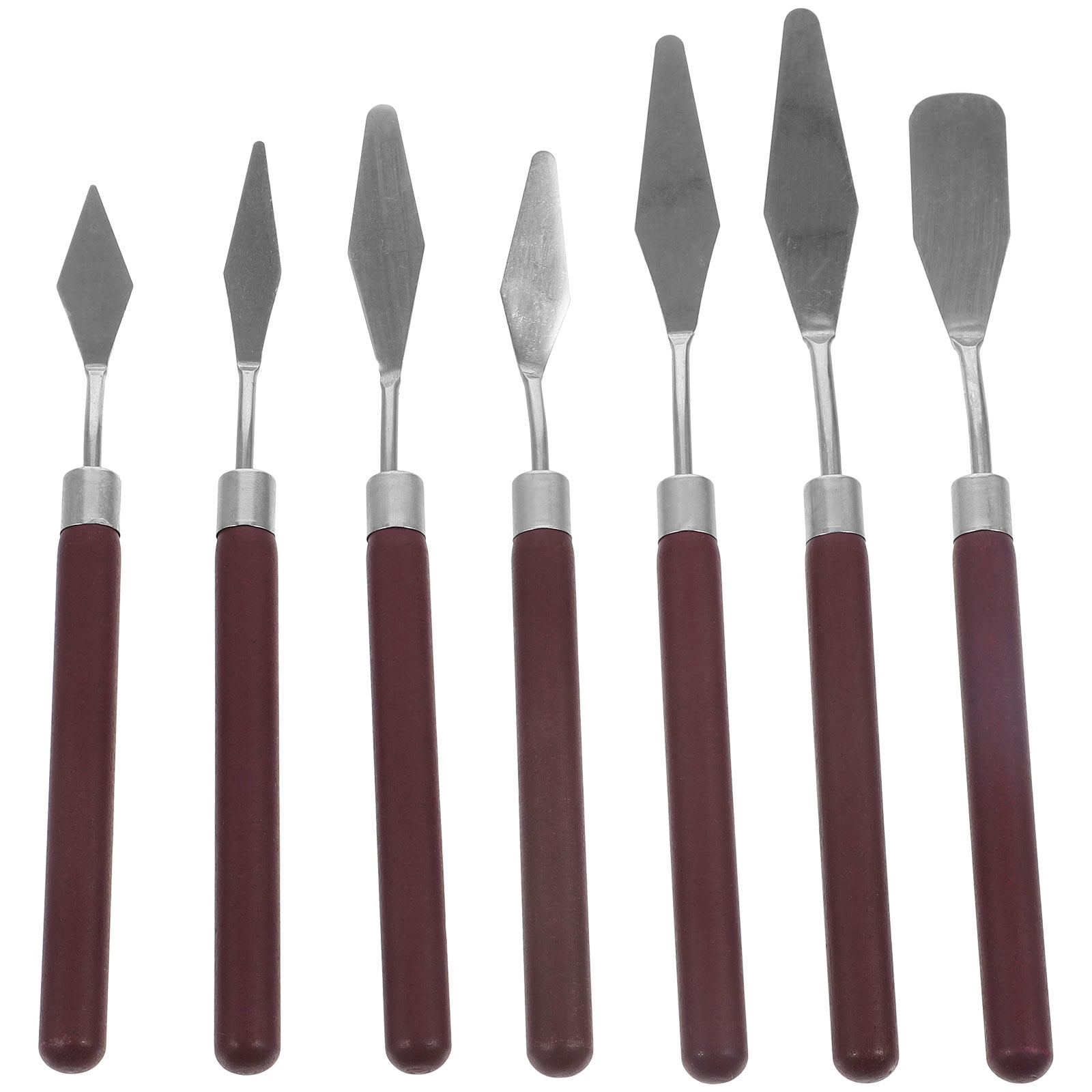JMXIANG 7pcs Wooden Handle Painting Spatula Wall Painting Scraper Art ...