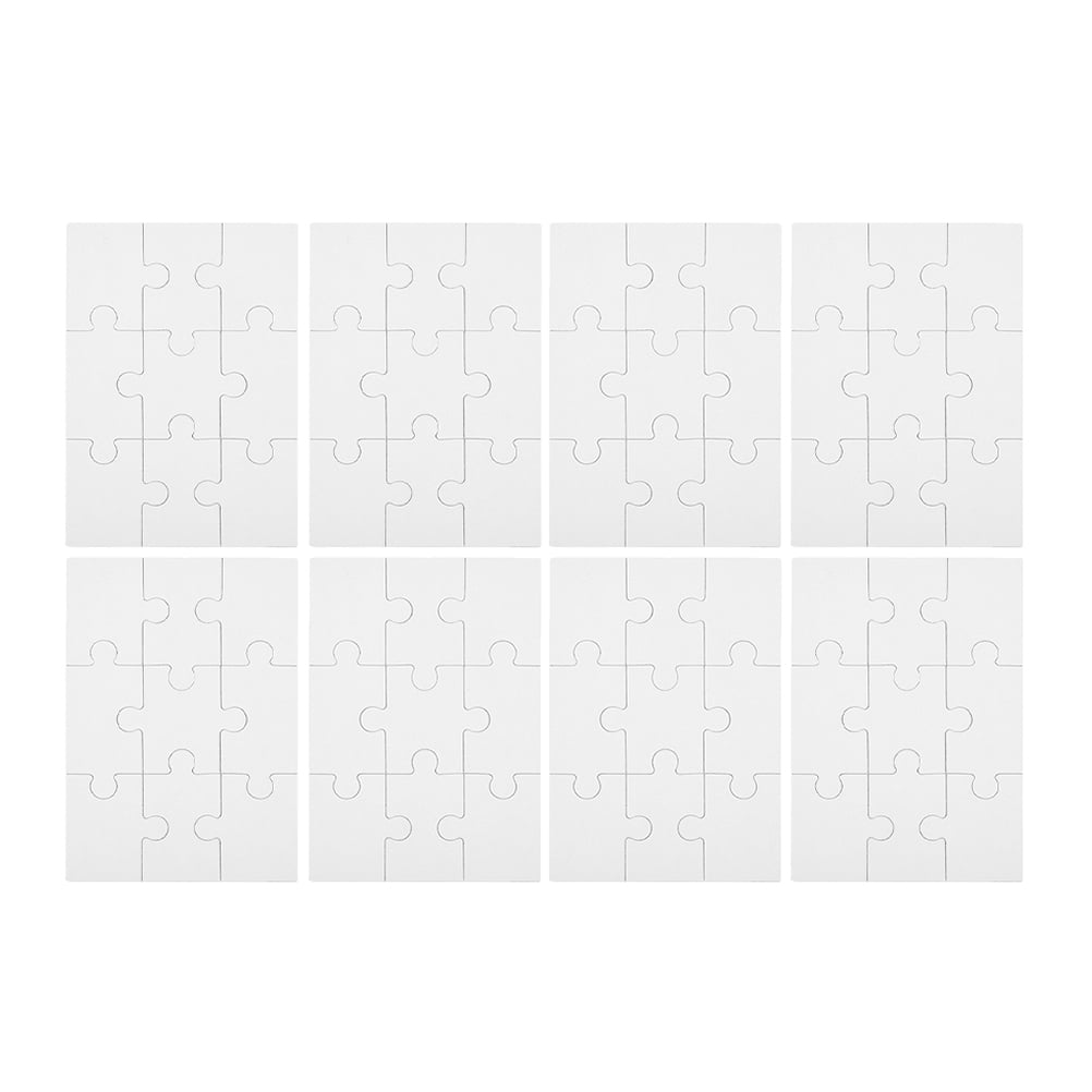 JMXIANG 8 sheets of Blank Jigsaw Puzzle Pieces Sublimation Heat ...