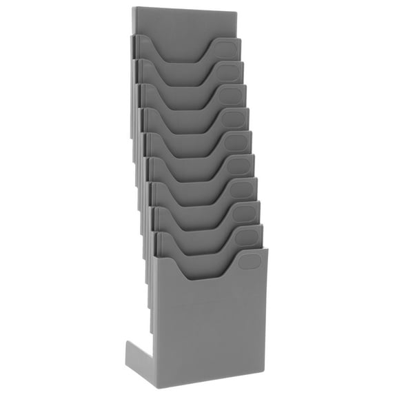DEEPCRAFF Office Time Card Holder Rack Grey Plastic with Number ...