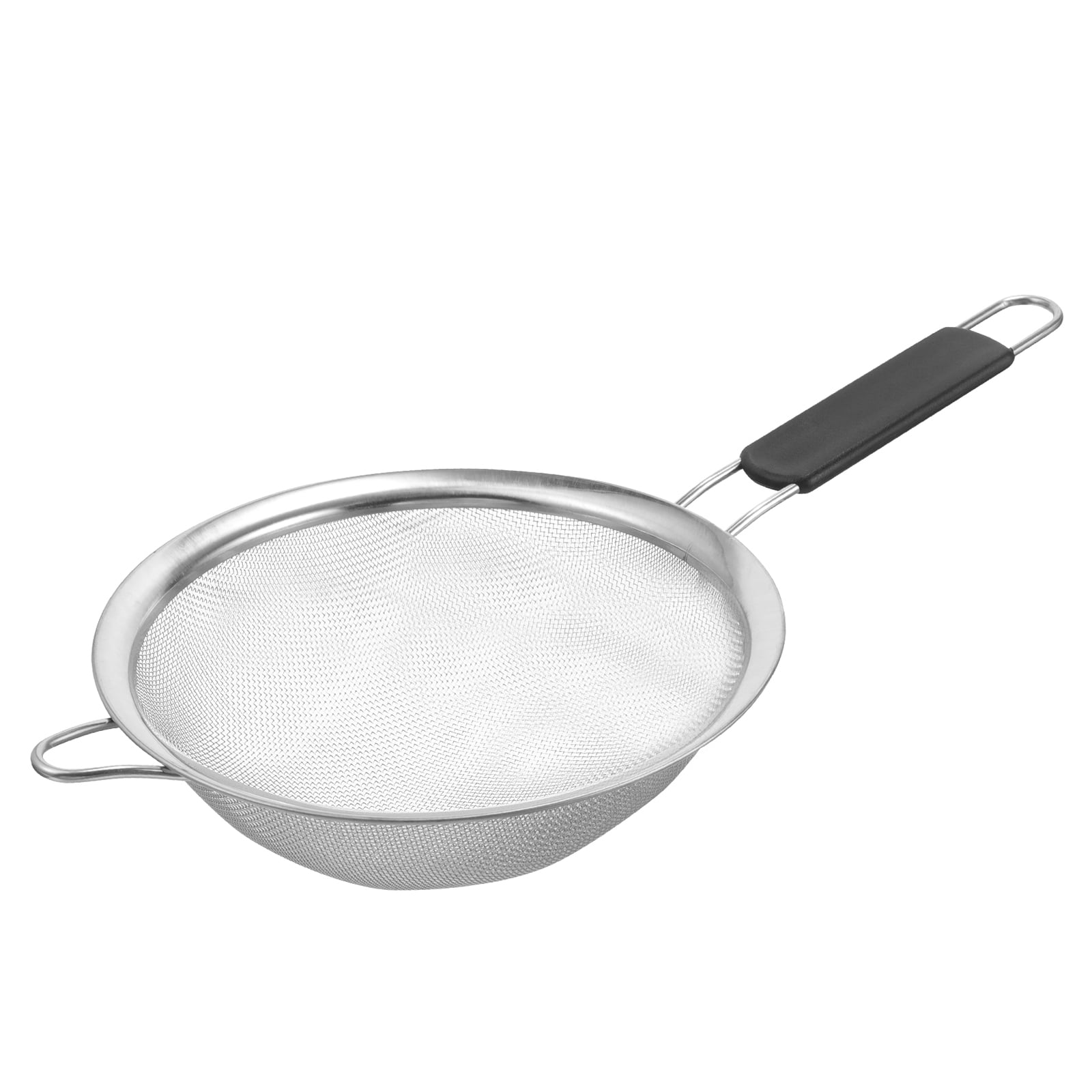 Stainless Steel Fine Mesh Sieve with Black Handle for Kitchen Use and ...