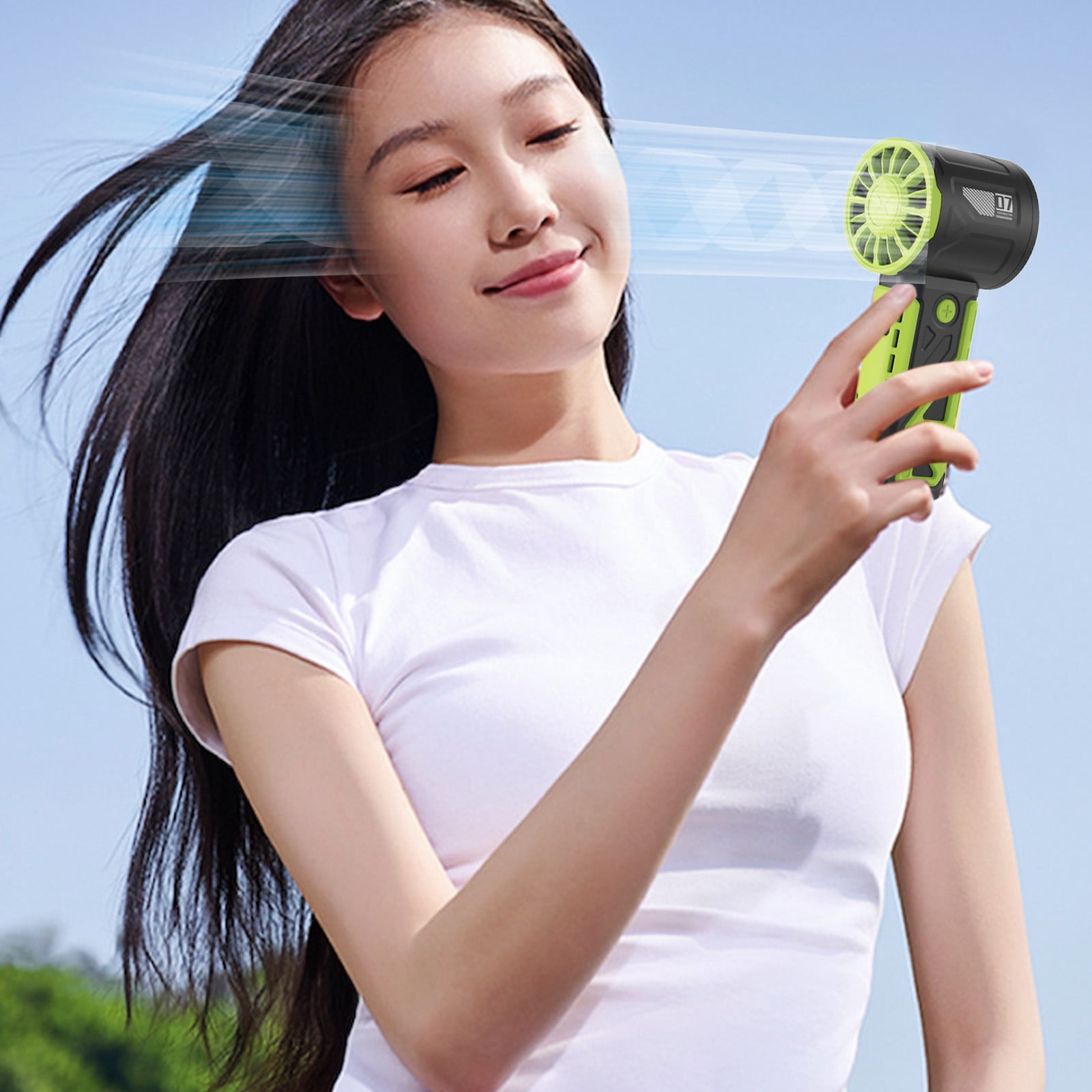 JMYHOAM 100-speed Handheld High-speed Fan Mecha Outdoor Portable Fan ...