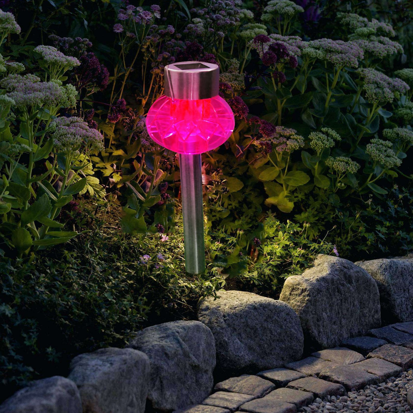 JMYHOAM 2 Pack Outdoor Garden Lights Solar Courtyard Lights Outdoor ...