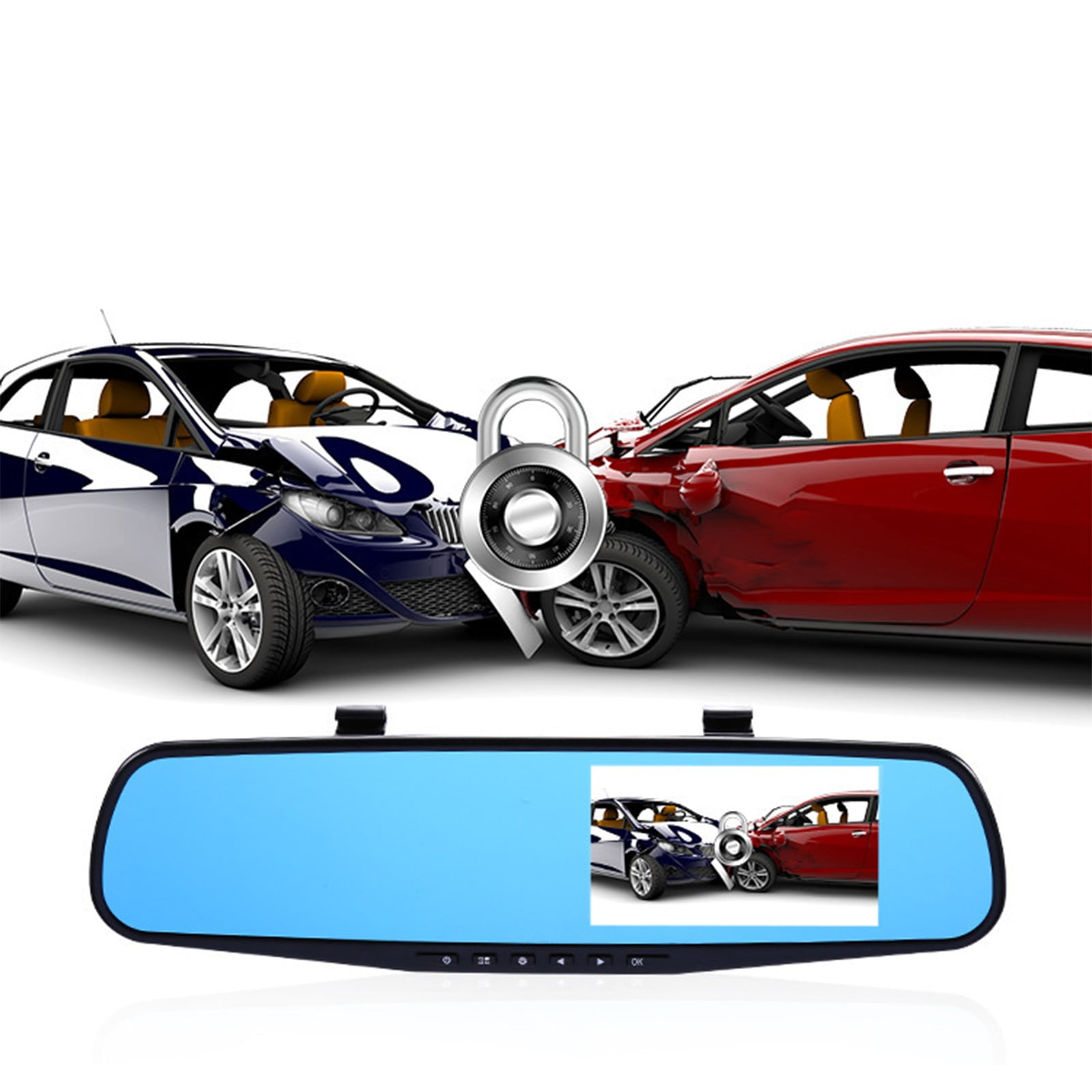 JMYHOAM Dash Cam Counter Stare Angrily Car Rearview Mirror Driving ...