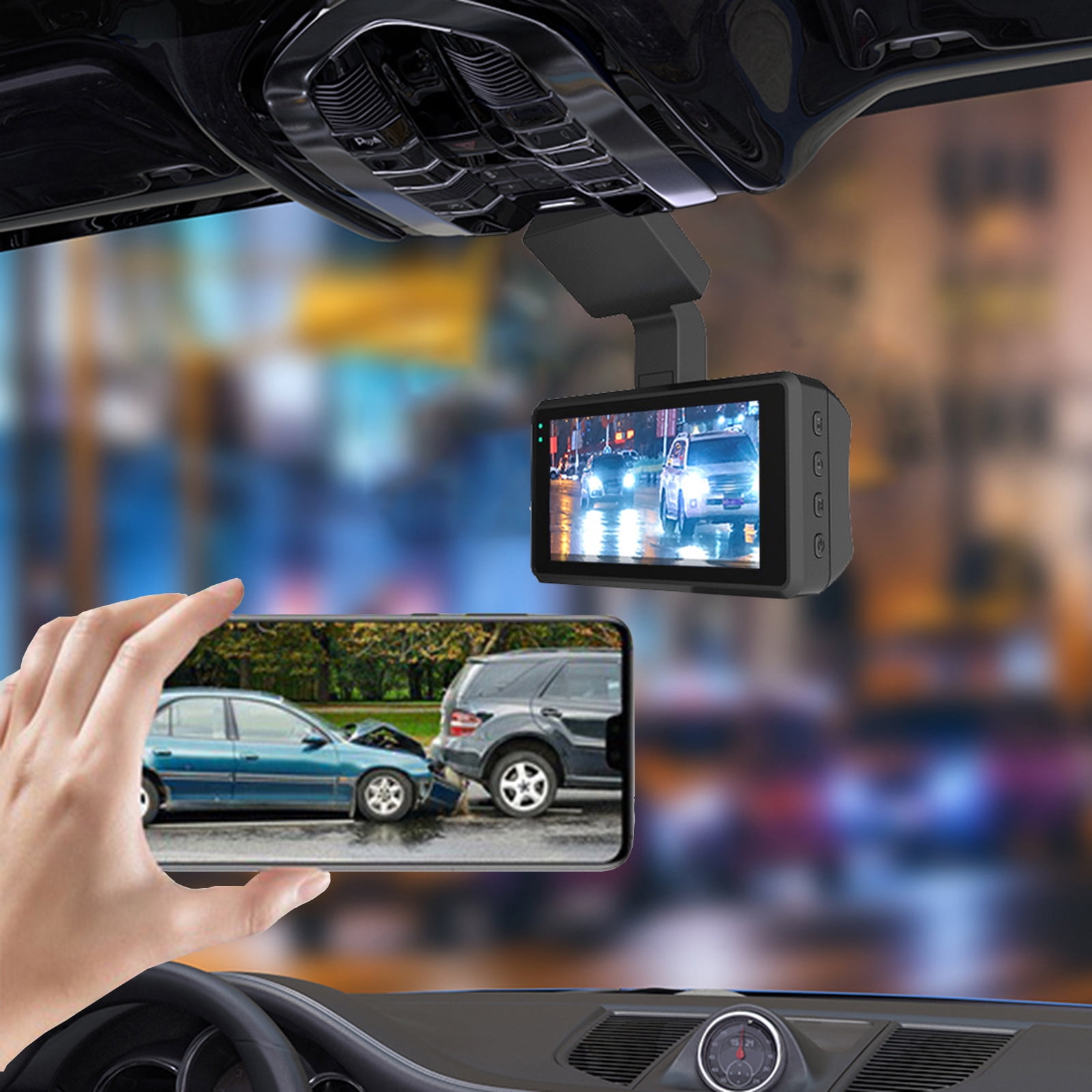 JMYHOAM Dash Cam with WiFi 1080P FHD DVR Car Driving Recorder 3.0Inch ...