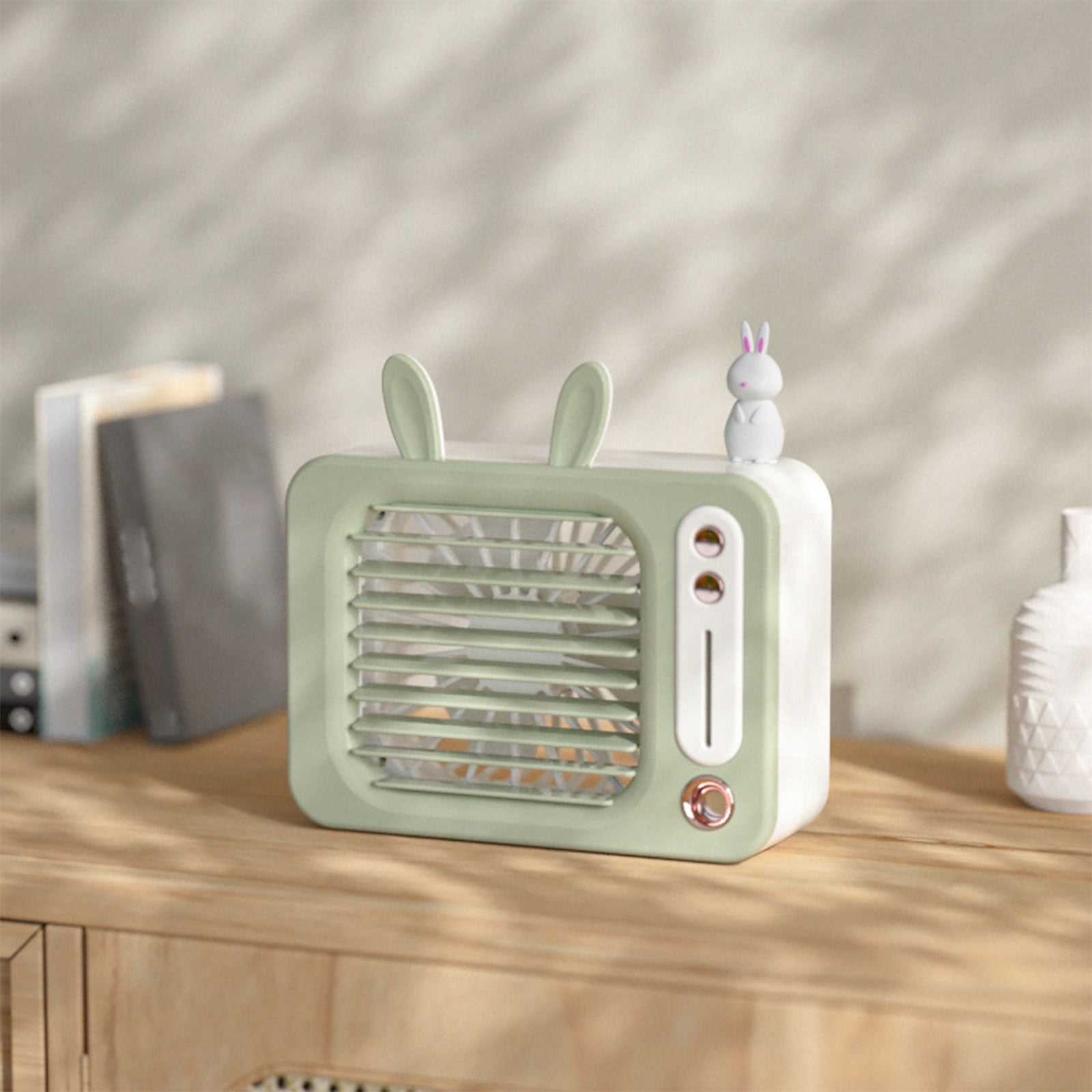 JMYHOAM Desk Fan Worry- Bunny New Mini Refrigeration Air-conditioning ...