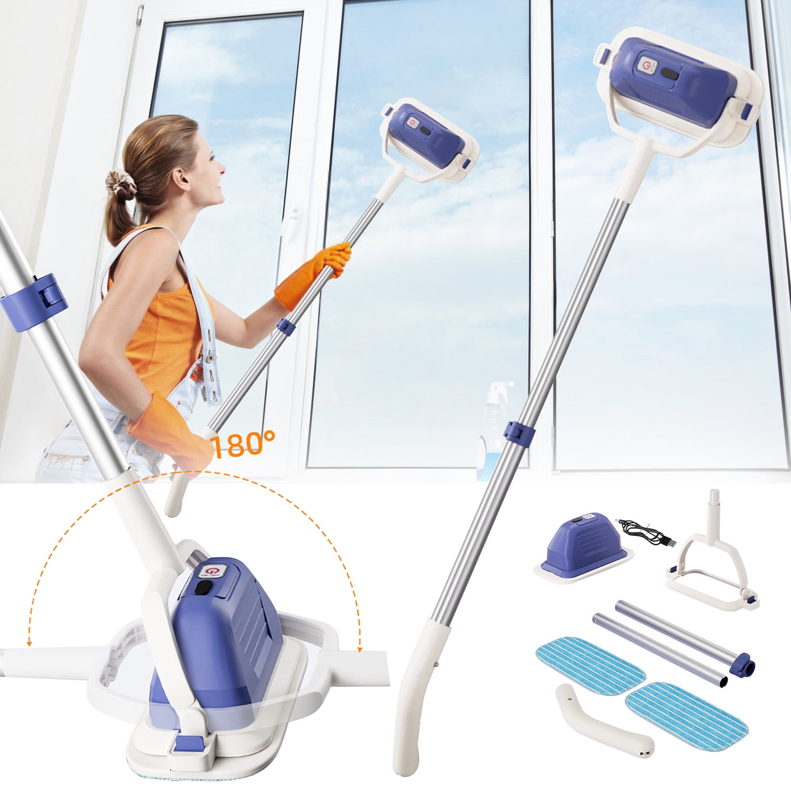 JMYHOAM Glass Cleaning Artifact Home Wireless Electric Window Cleaning ...