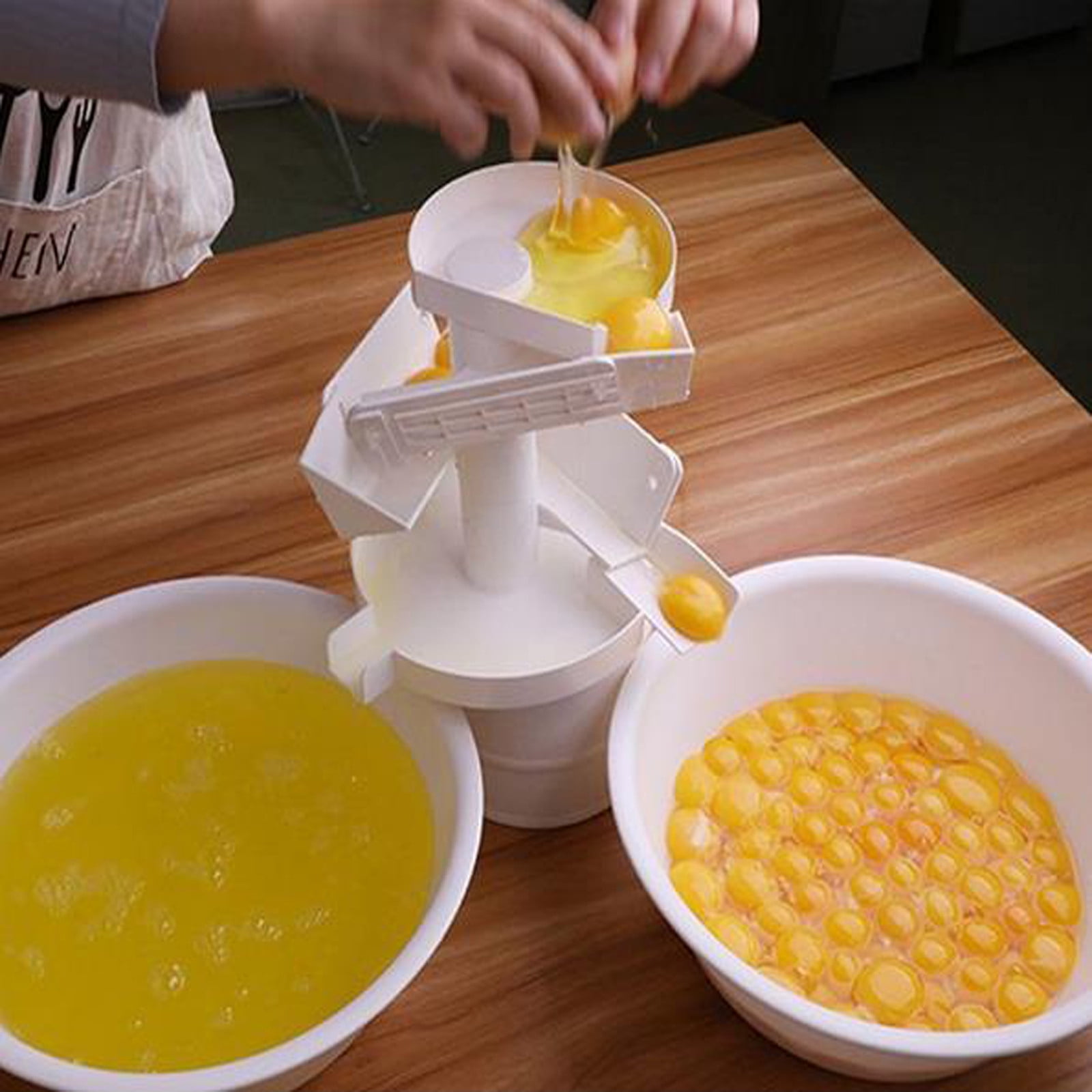 JMYHOAM Kitchen Gadgets Yolk Liquid Separators Large Liquid White ...