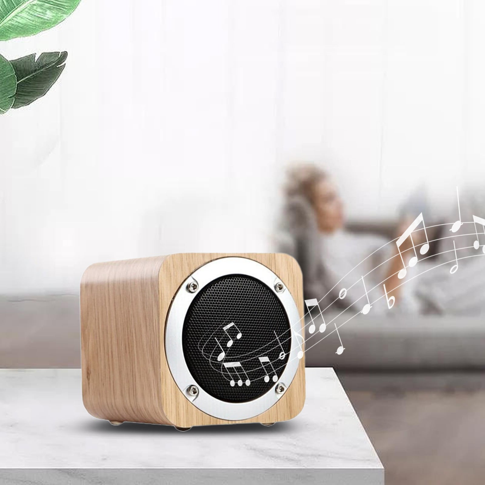 JMYHOAM Retro Bluetooth Speaker FM Radio Stylish Appearance Ultra Long ...