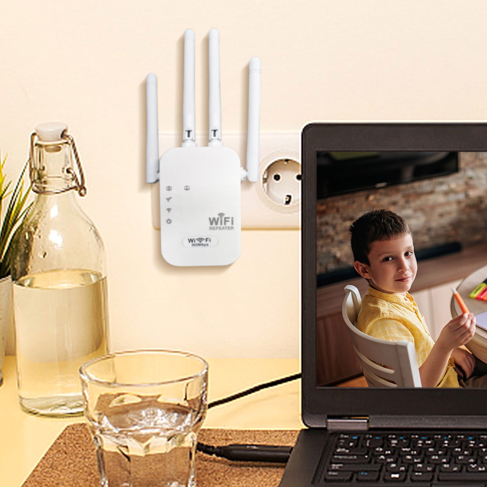 JMYHOAM WiFi Extender Signal Booster, Wireless Internet Repeater, Long ...