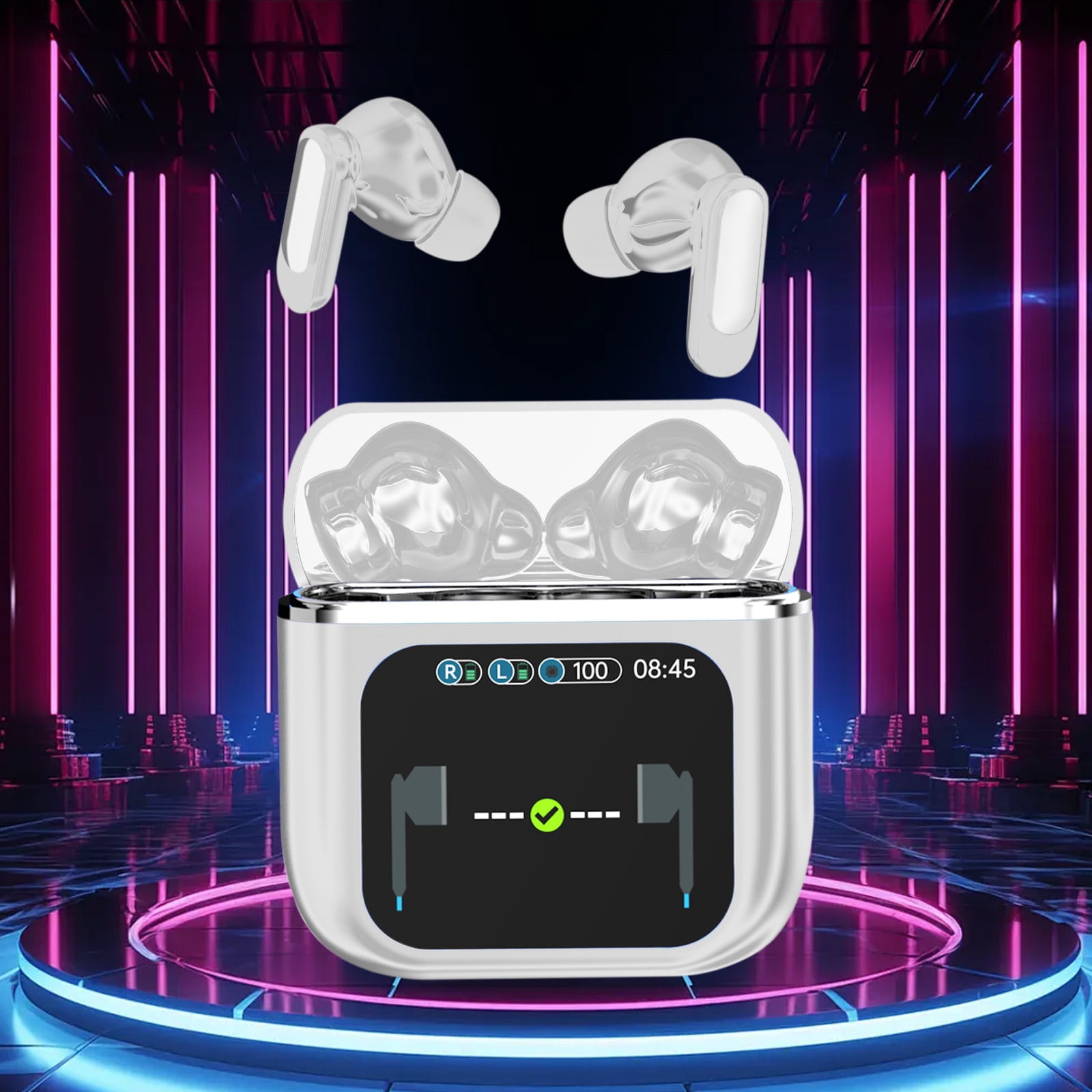 JMYHOAM Wireless Earbuds Bluetooth Headphones Headset LCD Full Color ...