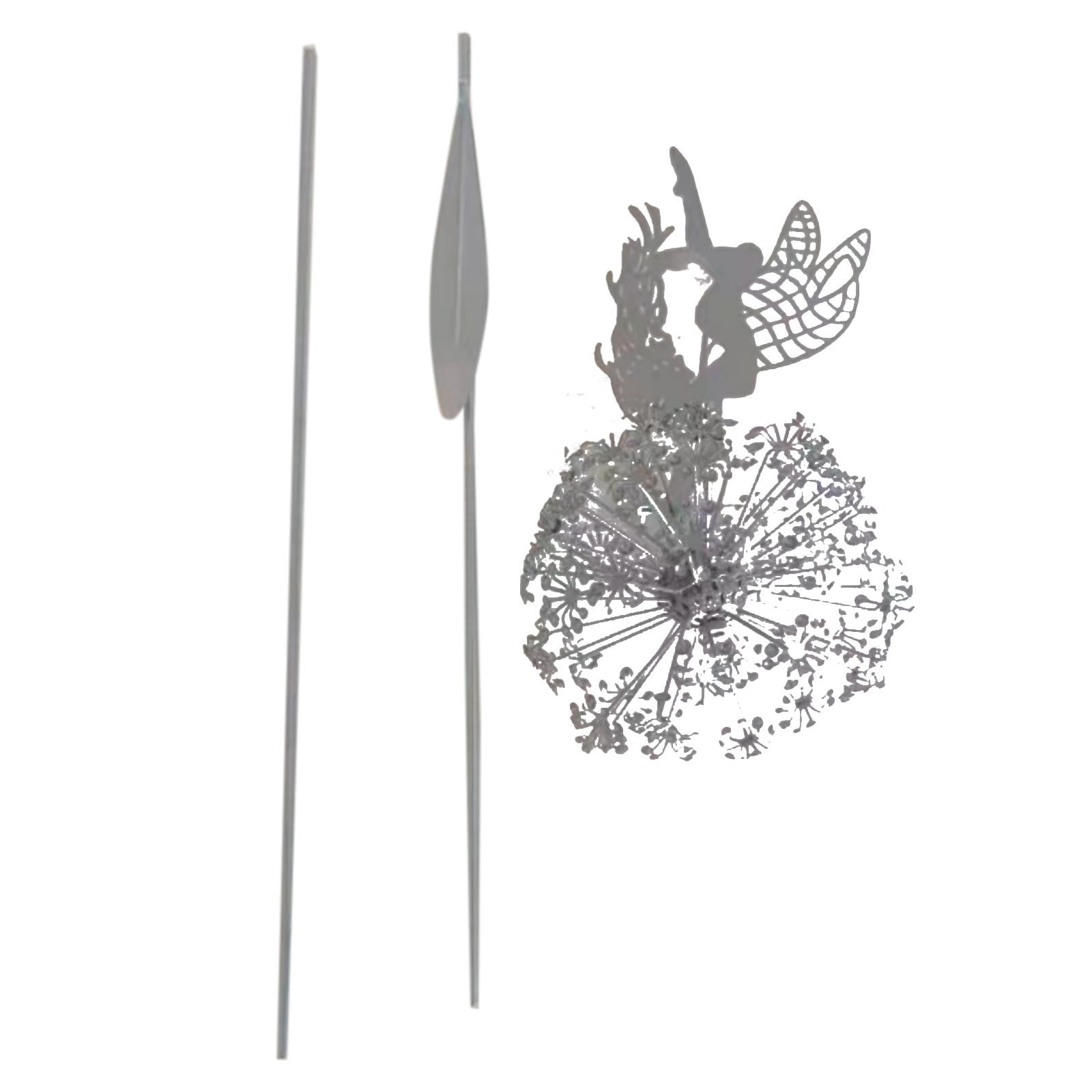 JMZSP Fairies Wire Dandelion Stainless Garden Art Sculpture Steel Fairy ...