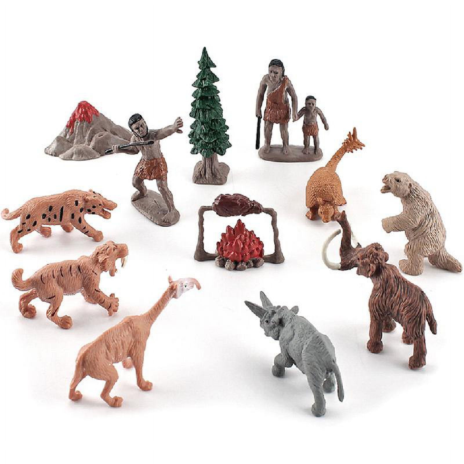 JNANEEI 1 Set Ancient Ice Age Emulation Prehistoric Life Animal Models ...