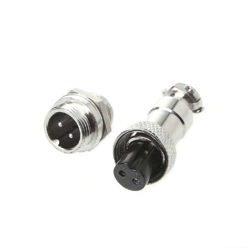 JNANEEI 1 Set Female Thread Panel Connector Circular Aviation Plug Socket GX12 2/3/4/5/6 Pin Pin ...