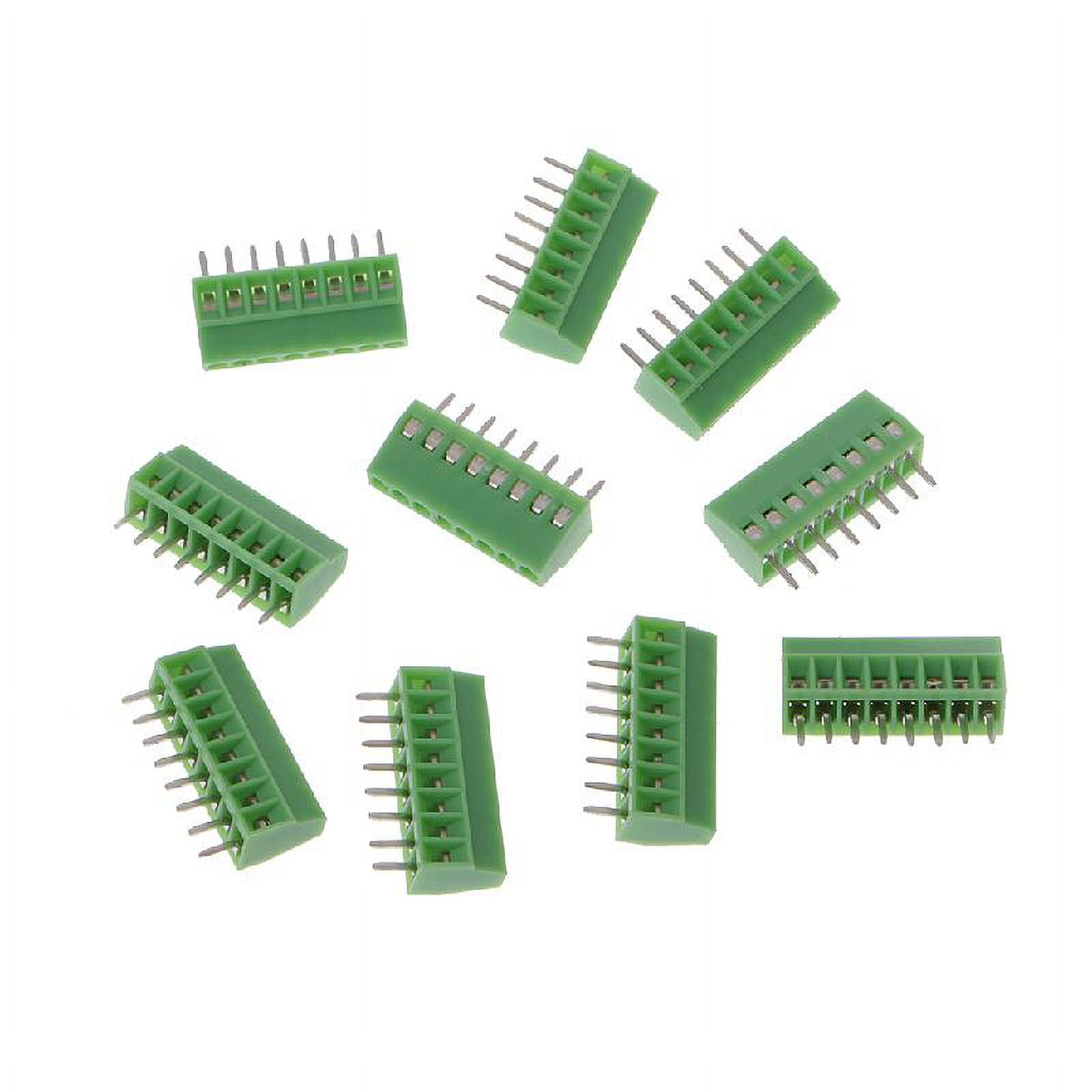 JNANEEI 10 Pcs 2Pin-10Pin Screw PCB Mounted Terminal Blocks Connector 2 ...