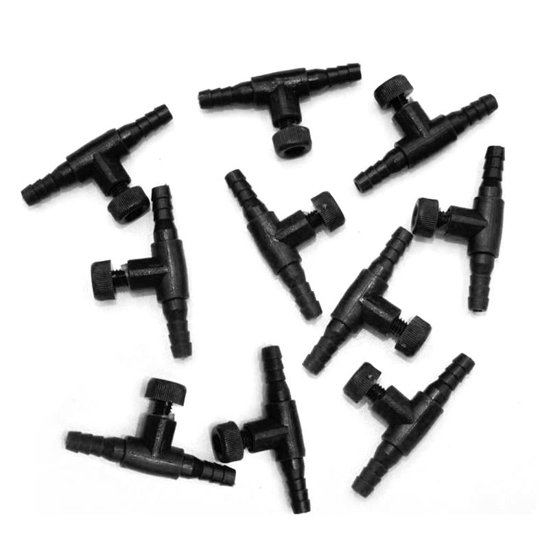 JNANEEI 10 Pieces Aquarium Control Valves Air Pump Two Way Plastic Air ...