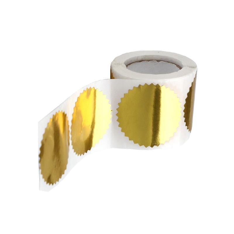 JNANEEI 100/250PCS 45mm Silver Golden Redness Certificate Wafer Company ...