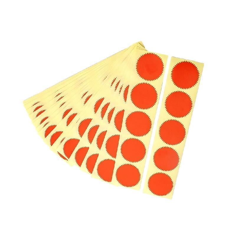 JNANEEI 100/250PCS 45mm Silver Golden Redness Certificate Wafer Company ...