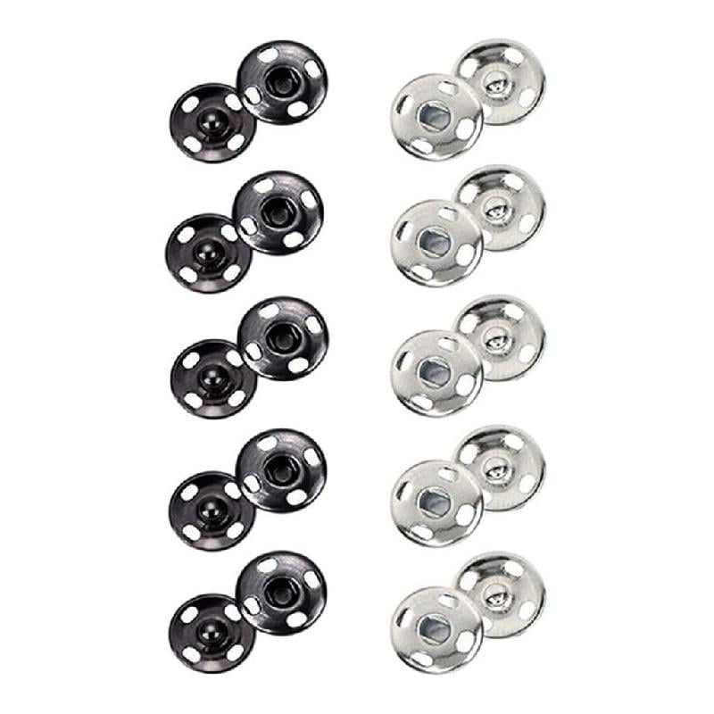 JNANEEI 100 Sets Sew-on Snap Buttons Metal Snap Fastener Buttons Press ...