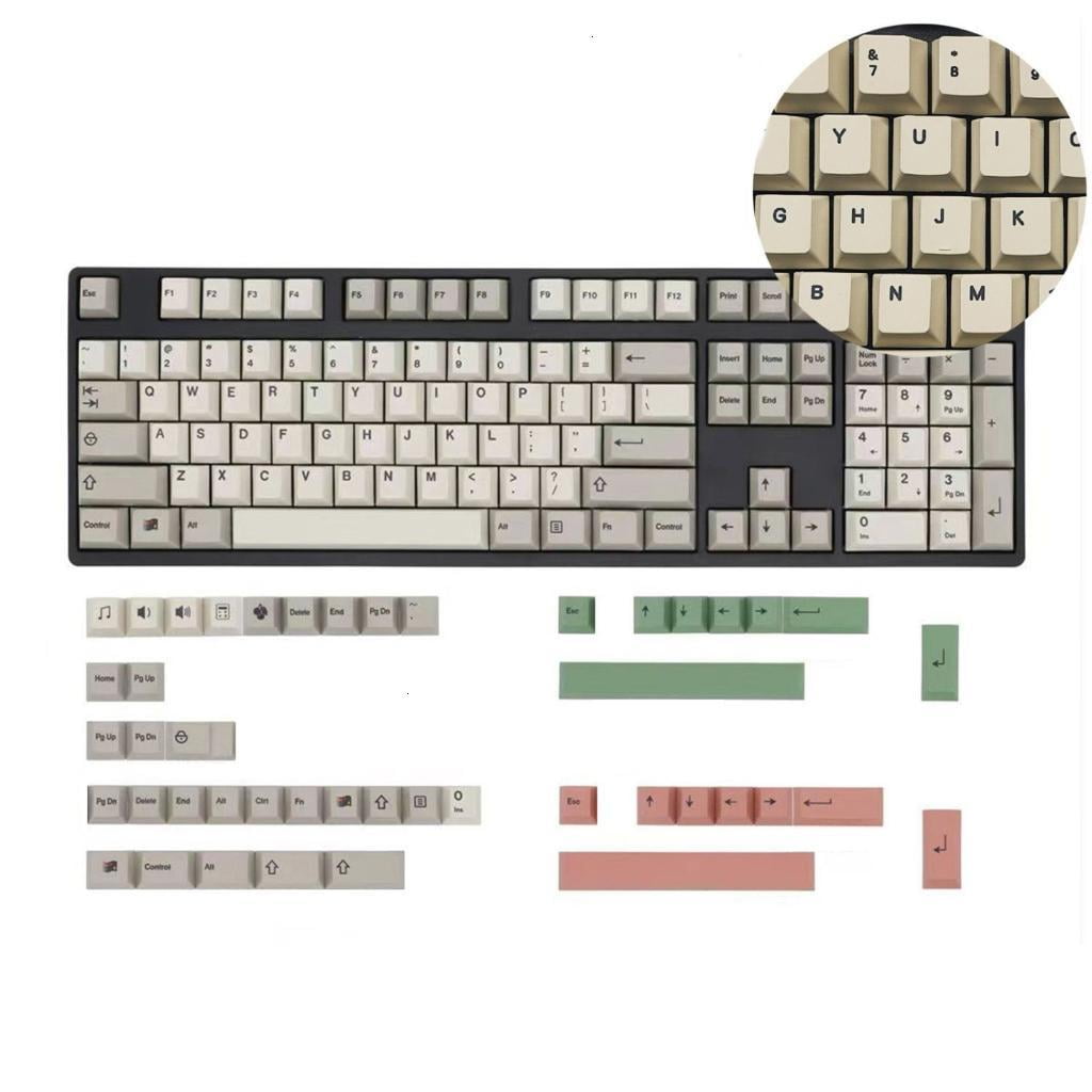 JNANEEI 149key PBT Keycaps Retro 9009 Theme with Backlighting for ...