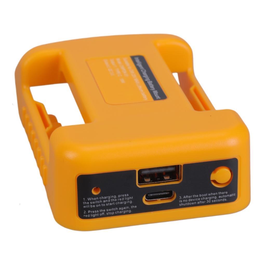 JNANEEI 18V Battery Holder Wall Storage Mount Rack USB Port Lithium ...