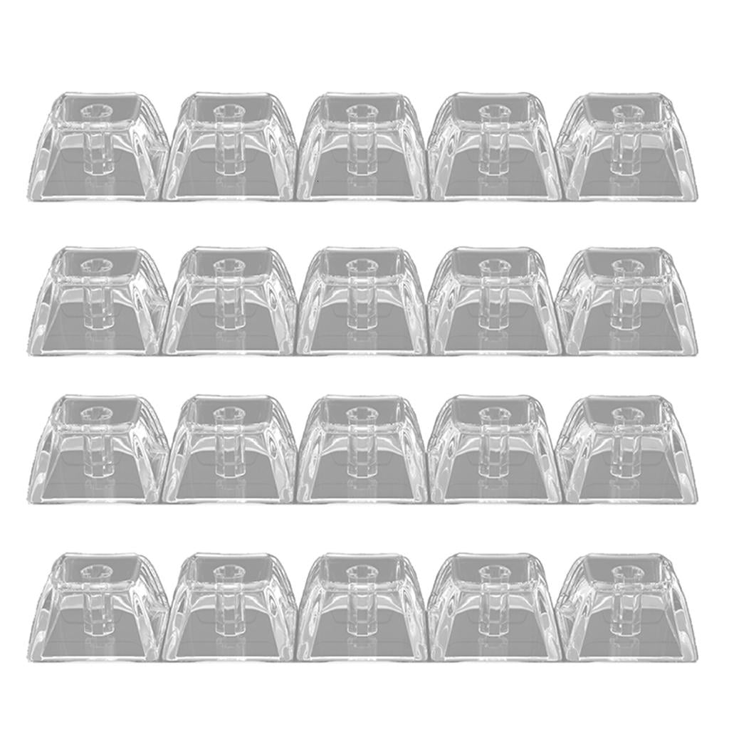 JNANEEI 1U Transparent Mechanical Keyboard Keys Blank Backlit Key Caps ...