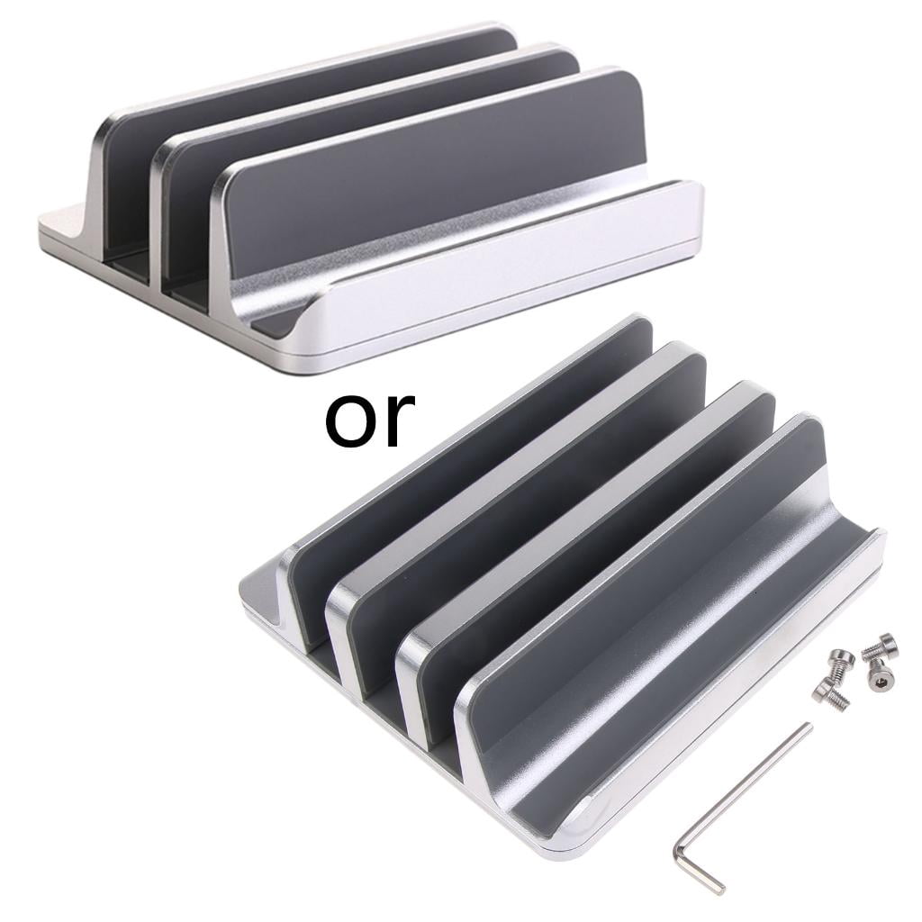 JNANEEI 2 in 1 Vertical Laptop Stand Space-Saving 2 Slot Designed ...