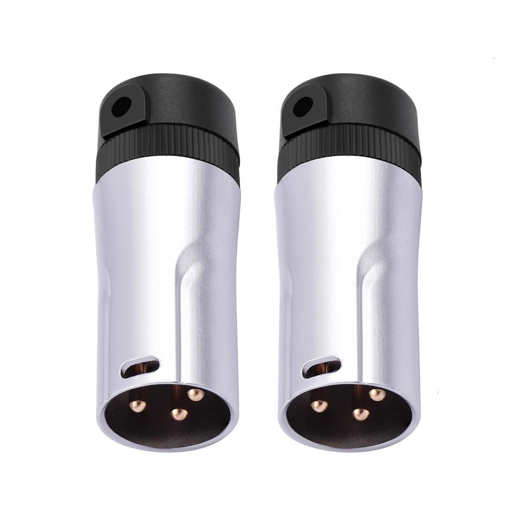 JNANEEI 2PCS Auditory 3Pin Mic Connectors, Male And Female Plugs For ...