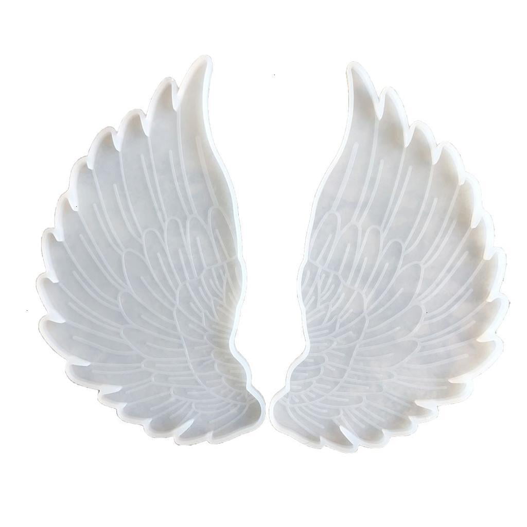 JNANEEI 2Pcs Angel Wings Molds Left & Right Wings Epoxy Resin Casting ...