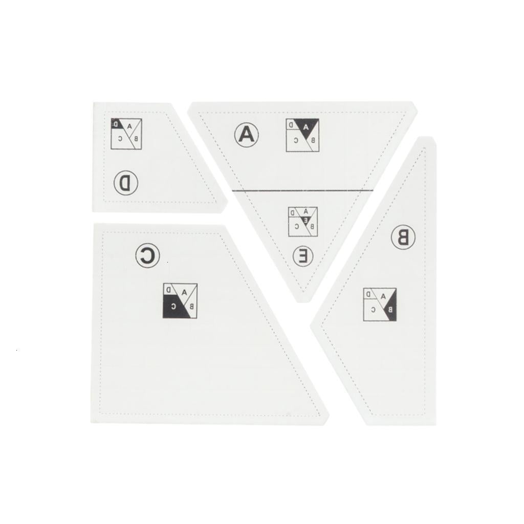 JNANEEI 3/4/5Pcs Quilting Ruler Sewing Ruler Templates for Patchwork ...