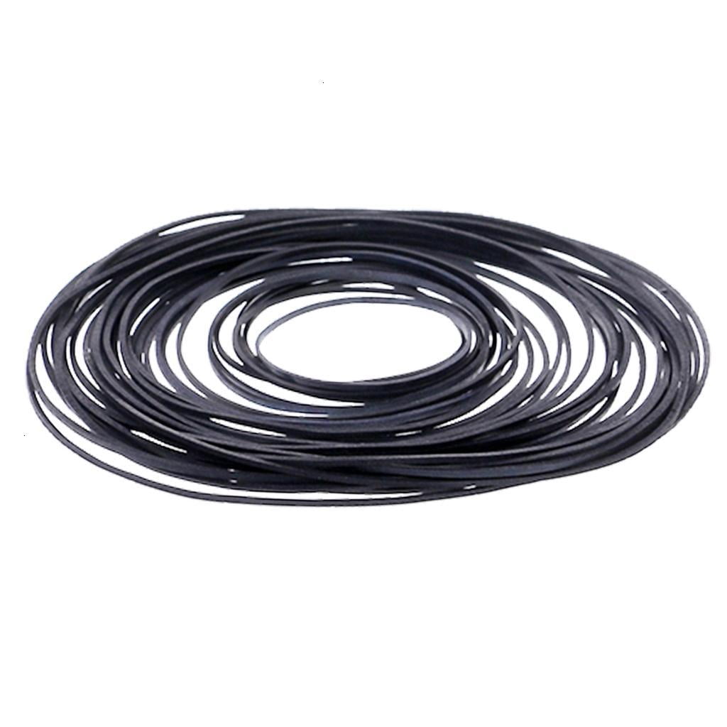 JNANEEI 30/50/100/120Pcs Mix Size Rubber Belts 1mm Square Cassette Tape ...