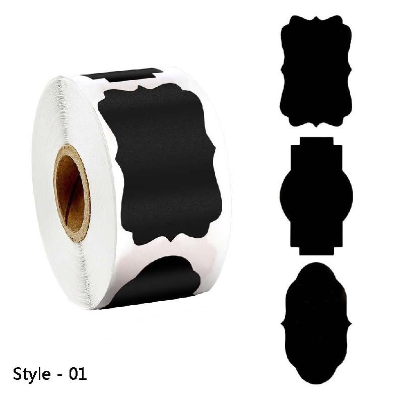 JNANEEI 300pcs/roll Blank Chalkboard Labels Sticker for Kitchen Canning ...