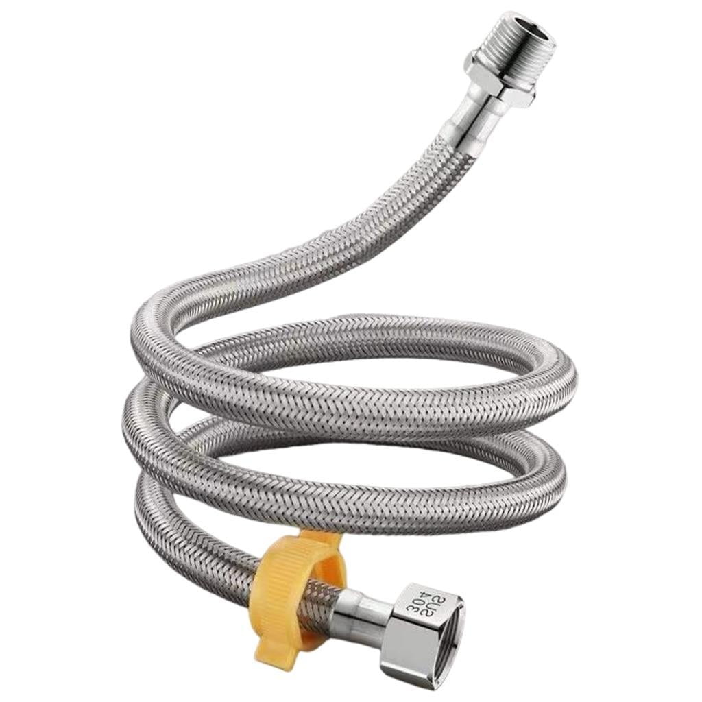 JNANEEI 304 Stainless Steel Water Heater Connections Hose with 4 Point ...