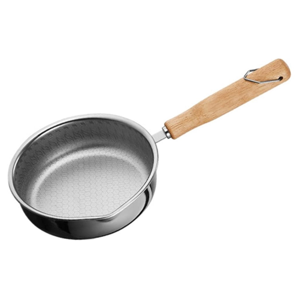 JNANEEI 316 Stainless Steel Frying Pan Nonstick Frying Pan Flat Bottom ...