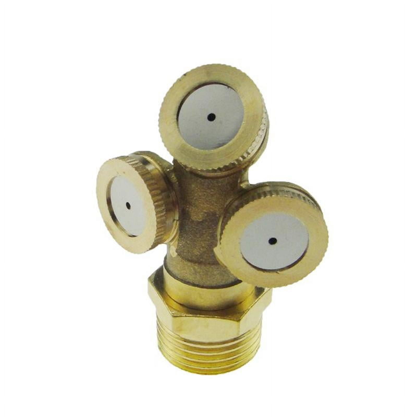 JNANEEI 3Hole Brass Garden Misting Nozzles Irrigation Fitting Water ...