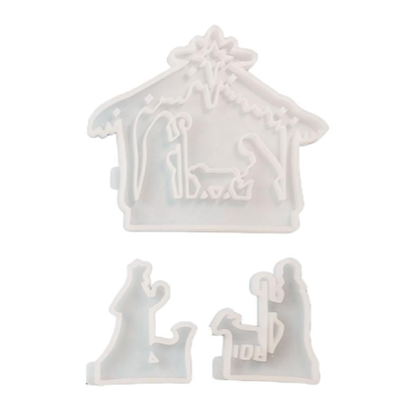 JNANEEI 3x/Set Jesuses Baptism Silicone Molds Scented Candle Molds ...