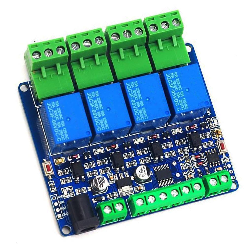 JNANEEI 4 Channel Modbus RTU Relays Module 4 Road Input For Industrial ...